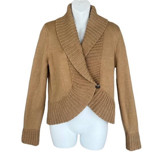 Chaps | Sweaters | Chaps Tan Cropped Cardigan Sweater | Poshmark